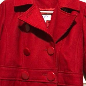 Jackets & Coats | Red Pea Coat | Poshmark